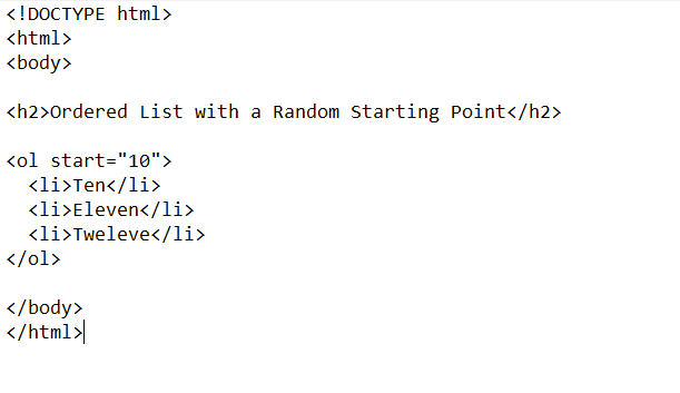 Ordered Lists In HTML DevsDay ru