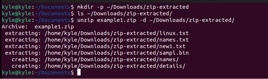 How To Extract Files To A Particular Folder Linux