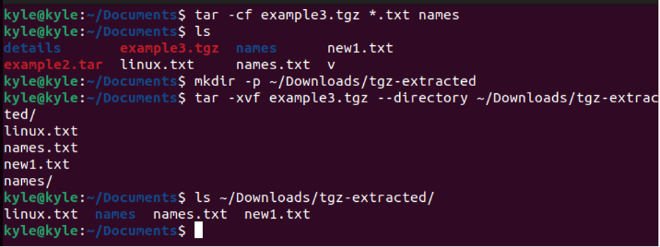 How To Extract Files To A Particular Folder Linux