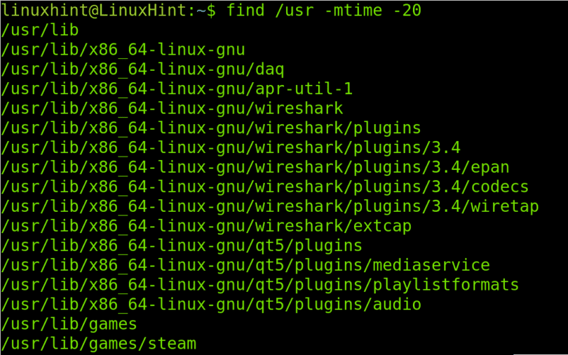 how-to-find-mtime-in-linux
