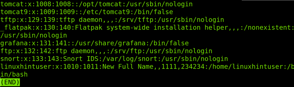 How to View and Understand the /etc/passwd file in Linux