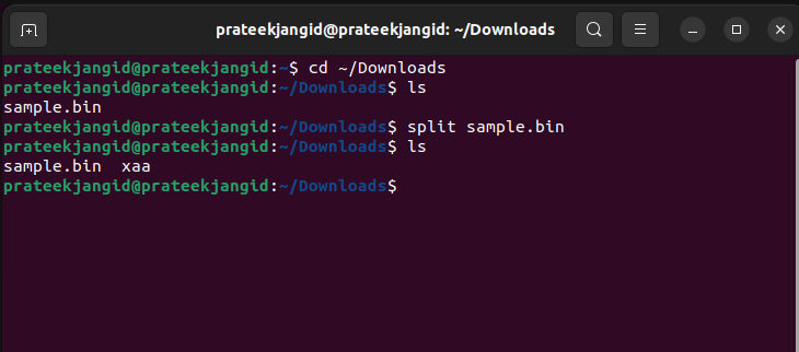 How To Split Binary Files In Linux