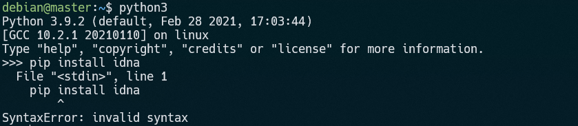 PIP Install Invalid Syntax