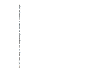 How To Use Landscape Page in LaTeX – Linux Hint