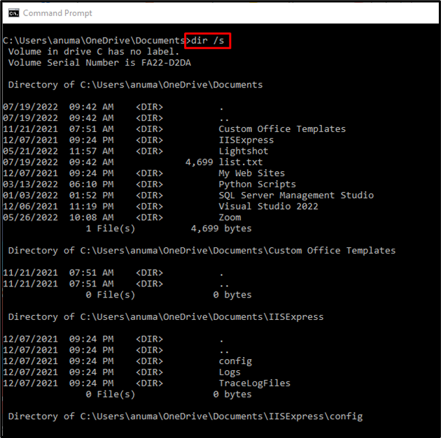 Dir Command MSconfig ru