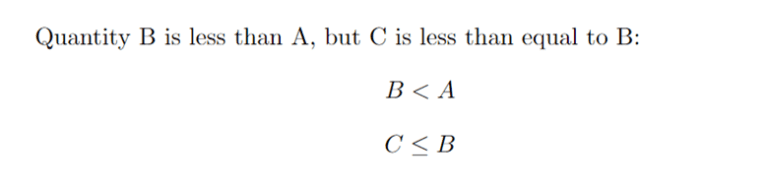 How To Write And Use Less Than Symbol In Latex