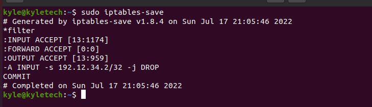 Permanently Saving Iptables Rules In Linux Using The Iptables Save Command