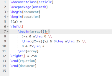 How to Write and Use the Piecewise Function in LaTeX