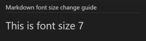 Markdown Font Size