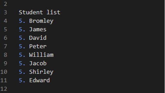 Szag T ncos Lemond s Markdown Automatic Numbered List Mag n let Van Egy Ujj A Piteben R plabda