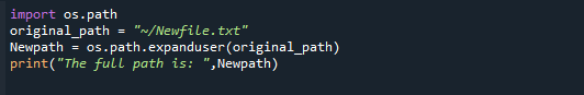 Python os.path.expanduser() Method