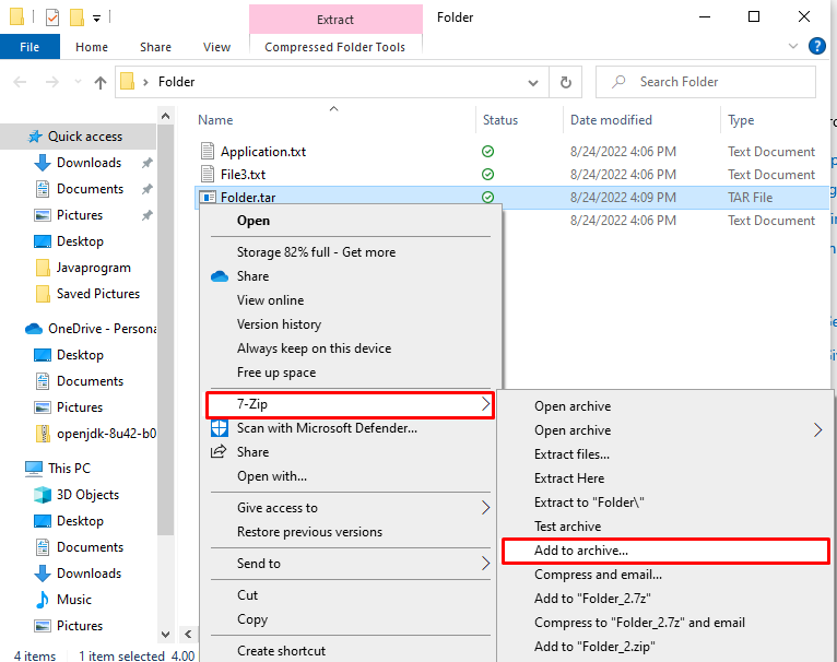 K l nf le Vad szkutya H s Create Tar Gzip Selected Folders Levon si