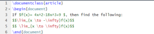 How to Write and Use Infinity Symbol in LaTeX – Linux Hint