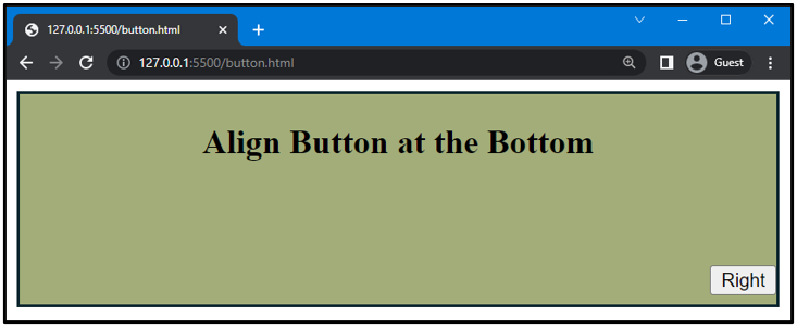 How To Align Button At The Bottom Of Div Using CSS 