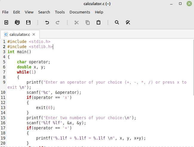 Calculator Program In C Linux Consultant
