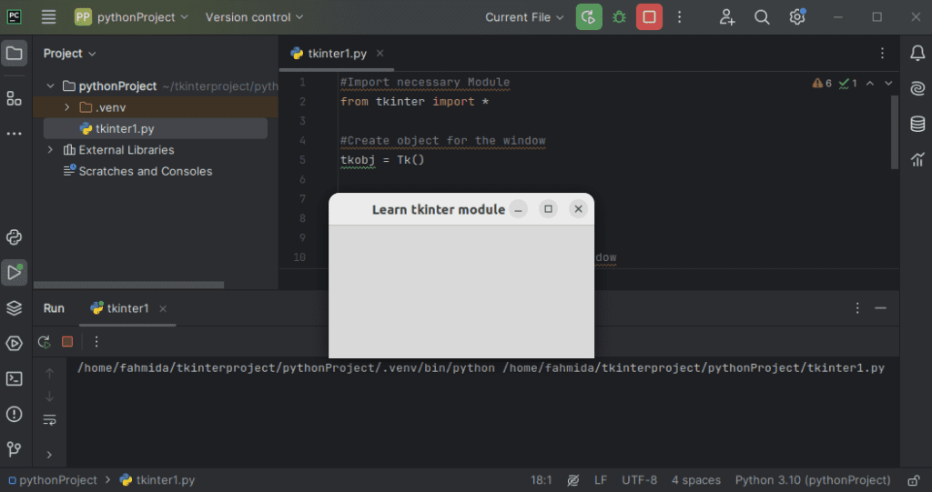 Python Tkinter Examples – Linux Consultant